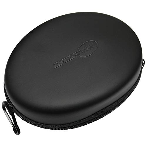 BASEMAN Universal Headphone Case Bag - Portable, Hard EVA Shell Storage Travel Carrying Case Bag for Over-Ear and On-Ear Headphones - Black