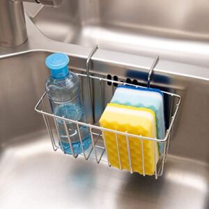 Kitchen Sponge Holder, Kitchen Sink Caddy, Stainless Steel Rust Proof Kitchen Brush Soap Dishwashing Liquid Drainer Rack