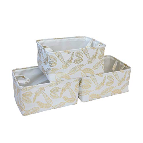 baskets for storage/Organizing Bins with Handles/Foldable Storage Bins/Storage Basket/Storage Box(white, 15.74*11.81*7.87 inches)