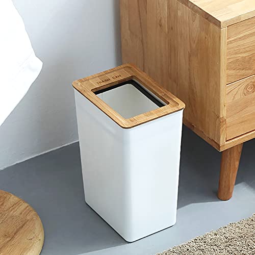 Slim Trash Can Plastic Wastebasket Garbage Container Bin for Bathroom Kitchen Office