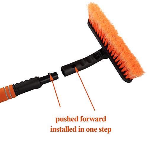 YunGuoGuo Car Snow Brush and Detachable Ice Scraper Extendable Snow Brush with Squeegee and Snow Mover for Car Auto SUV Truck Windshield Windows