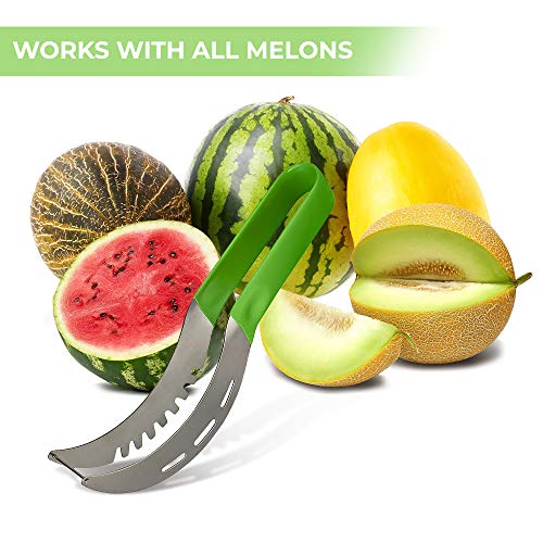 Watermelon Slicer – Premium Watermelon Cutter Kitchen Tools – Ultra-Sharp Stainless Steel Blade – Ergonomic and User-Friendly Handle – Safe, Durable Design