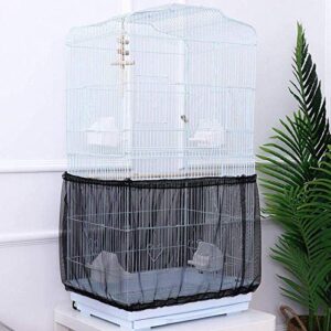 N//A Bird Seed Catcher Large Nylon Net Feather Seeds Collection Net Cover Birdcage Skirt Cage Debris Controls The Mess