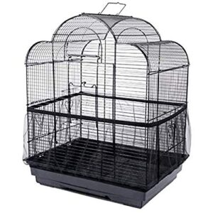 N//A Bird Seed Catcher Large Nylon Net Feather Seeds Collection Net Cover Birdcage Skirt Cage Debris Controls The Mess