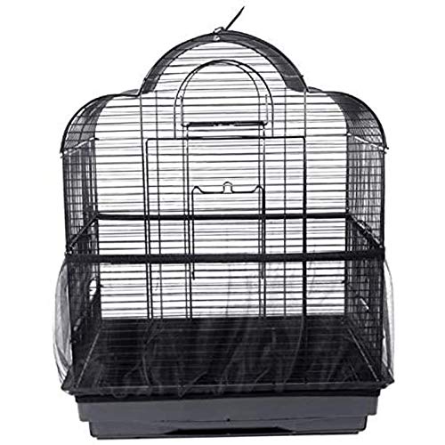 N//A Bird Seed Catcher Large Nylon Net Feather Seeds Collection Net Cover Birdcage Skirt Cage Debris Controls The Mess