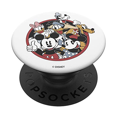 Disney Mickey And Friends Retro Group Shot PopSockets Grip and Stand for Phones and Tablets