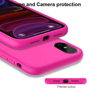 DEENAKIN iPhone Xs Max Case with Screen Protector,Soft Flexible Silicone Gel Rubber Bumper Cover,Slim Fit Shockproof Protective Phone Case for iPhone Xs Max Hot Pink