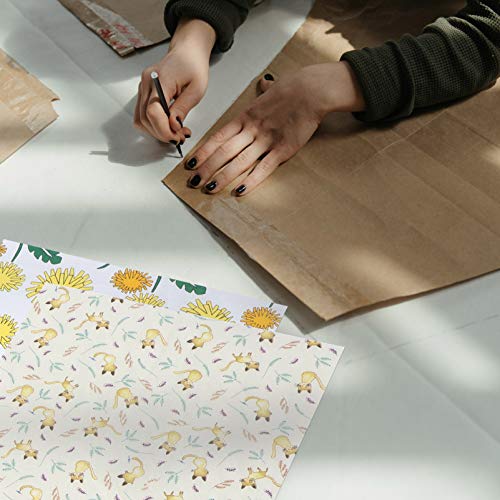 Healifty Floral Bedsheets 8Pcs Christmas Cotton Fabric Sheet Patchwork Cloth Quilting Precut Scraps Sewing Fabric for DIY Christmas Stocking Mouth Cover Purse Bag 50X50cm (Yellow) Floral Bed Sheets