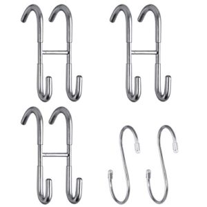 shower hooks set kamtop 3 pcs shower door hooks double towel rack 2pcs single door hook over door hooks for bathroom frameless glass shower door towel hooks shower squeegee hooks