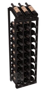 wine racks america® redwood 3 column 10 row display top kit black stain