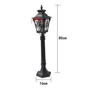 QILIN Outdoor Floor Lamp, Garden Lawn Lamp, European Style Retro Villa Garden Lamp, Terrace Led Lamp, Waterproof IP54, Three Sizes, Black