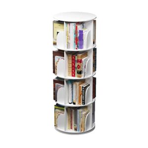 Toytexx Inc & Design 4 Tier 360° Rotating Stackable Shelves Bookshelf Organizer (White)