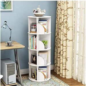 Toytexx Inc & Design 4 Tier 360° Rotating Stackable Shelves Bookshelf Organizer (White)