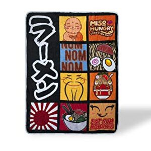 Japanese Ramen Noodle Lover Throw Blanket | 45 x 60 Inch Soft Fleece Blanket