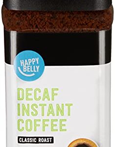 Amazon Brand - Happy Belly Classic Roast Decaf Instant Coffee, 7 Ounces