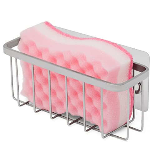 blinc Rust Proof! Stainless Steel Sponge Holder | Adhesive Kitchen & Bathroom Caddy for Sponges, Scrubbers and Soaps