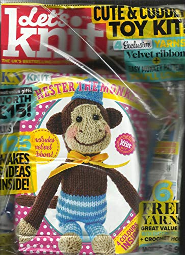 LET'S KNIT MAGAZINE, CUTE & CUDDLY TOY KIT ! AUGUST, 2018 ISSUE, 134