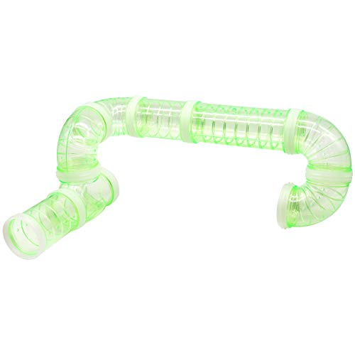 Hamster Tube Set, Transparent Curved Pipe Pet Cage Tunnel DIY Creative Connection Tunnel Excercise Toy for Mouse Hamster Rat and Other Small Animals