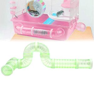 Hamster Tube Set, Transparent Curved Pipe Pet Cage Tunnel DIY Creative Connection Tunnel Excercise Toy for Mouse Hamster Rat and Other Small Animals