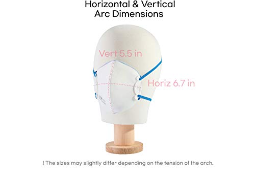 DOBU MASK 5PLY N95 Respirator Cup Mask Shape holder included, model 500, Medium Size, NIOSH Certified, 10 masks individual package, Adjustable Head Straps,protect from non-oil-based particles.