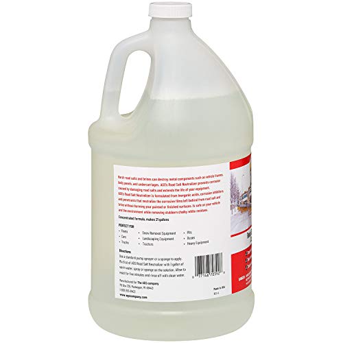 AGS Rust Solutions Road Salt Neutralizer, AOR-86 - Cleans Salt & Prevents and Protects Against Rust and Corrosion - 1 Gallon of Concentrate to 26 Gallons of Solution