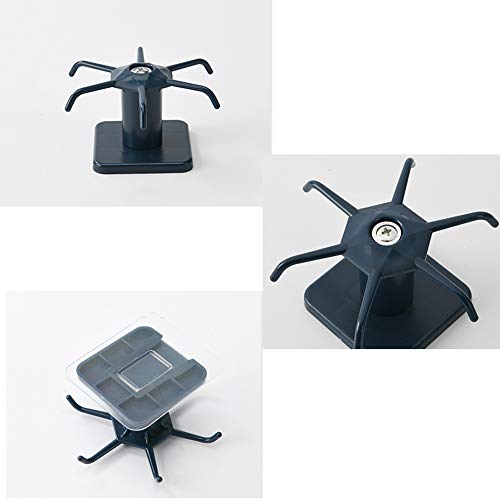 LING Home Storage Hooks, Wall-Mounted Utensils Hanger, Adjustable Rotating Hooks, Under Cabinet Utensil Holder Hanger Hook for Kitchen and Bathroom 3 Pack