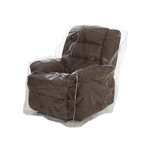 Swanna Plastic Recliner Furniture Cover – Clear Moving Bag for Couch, Heavy Duty Waterproof Cover Pets | Cat Scratching Protector,Plastic Chair Cover 42" BH x 25" AH x 36”W x 40”D (Armchair-1 Pack)