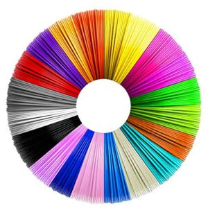 salpplea 3d pen/3d printer filament,3d pen pla filament refills，1.75mm pla filament pack of 20 colors,high-precision diameter filament, each color 16 feet, total 320 feet lengths