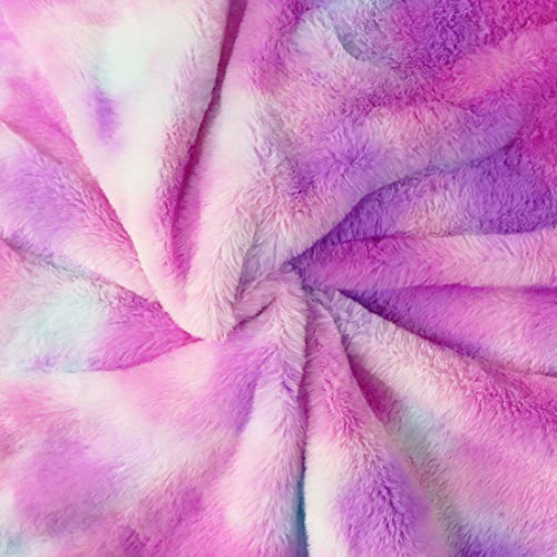 GOQO TOMO Electric Heated Blanket 50" x 60" Throw Wrap with 12 Heating Levels for Home Office Use Pink Tie dye