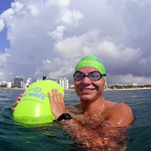 New Wave Swim Bubble & Swim Cap Bundle - Fluorescent Green