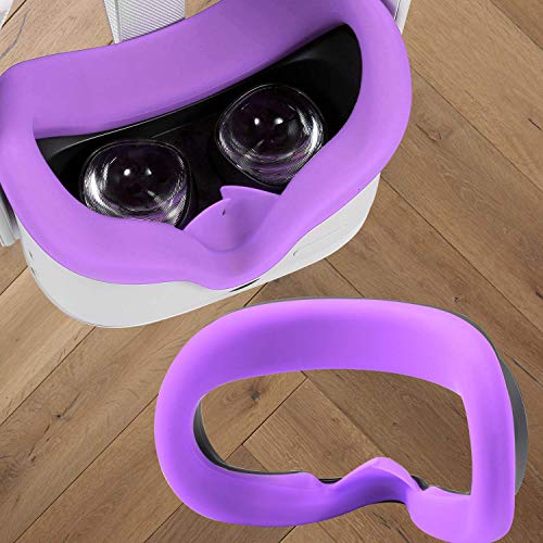 Topcovos Newest VR Silicone Interfacial Cover for Oculus Quest 2 Face Protect Skin Sweatproof Lightproof Anti-Leakage