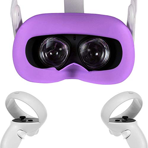 Topcovos Newest VR Silicone Interfacial Cover for Oculus Quest 2 Face Protect Skin Sweatproof Lightproof Anti-Leakage