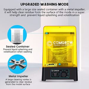 COMGROW Wash and Cure Station with Large Wash Size 6.9x4.9x6.5in and Cure Size 7.1x7.9in, Washing and Curing Station for ELEGOO Mars Series ANYCUBIC Photon Series LCD/SLA/DLP Resin 3D Printer Models