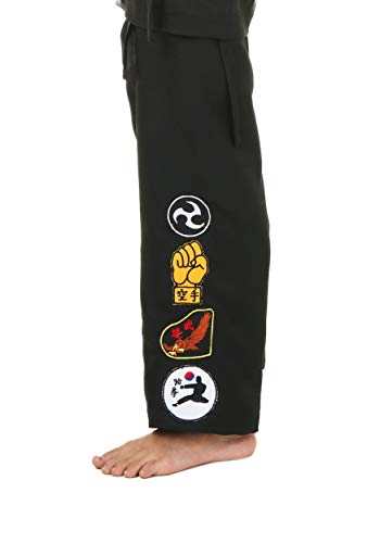 Kids Black Cobra Kai Costume Boys, Sleeveless Karate Gi Uniform Halloween Outfit X-Small