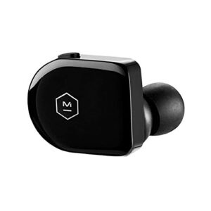 master & dynamic mw07 true wireless earphones - bluetooth enabled noise isolating earbuds - lightweight quality earbuds for music, piano black (mw07pb) (renewed)