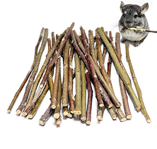 Apple Sticks 120 Gram Rabbit & Hamster Chew Toys - 100% Natural & Organic Chinchilla Food, Treats for Guinea Pig, Squirrels, Parrots & Other Small Animals (Made in Ukraine)