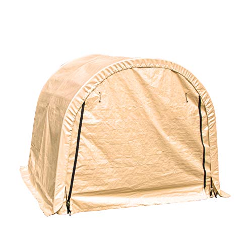 Walnest Large Heavy Duty Carport Car Canopy Portable Garage Car Canopy Boat Shelter Tent for Party, Wedding, Garden Storage Beige, Round Top Style Portable 10 x 10 x 8 ft