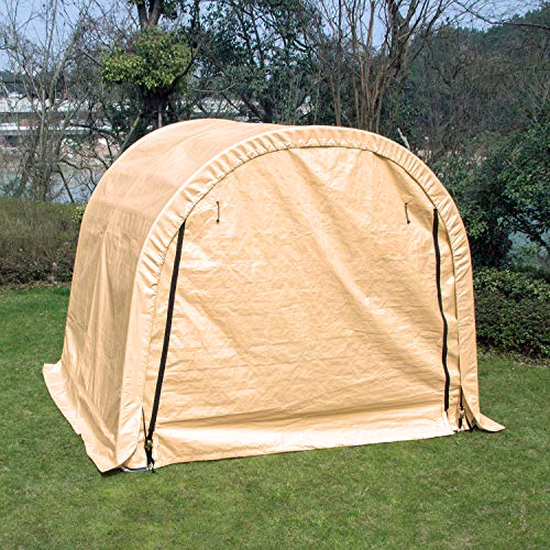 Walnest Large Heavy Duty Carport Car Canopy Portable Garage Car Canopy Boat Shelter Tent for Party, Wedding, Garden Storage Beige, Round Top Style Portable 10 x 10 x 8 ft