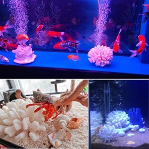 Pack of 2 Artificial Coral Ornament, Aquarium Resin Coral Decor Underwater Sea Plants Fish Tank Decoration Aquarium Plants