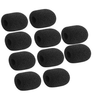 geekria headset microphone windscreen foam cover mic covers mini lapel windscreen mini microphone windscreen inner hole diameter 8mm (10 pack)