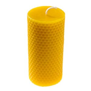 Alternative Imagination 100% Pure Beeswax Pillar Candle (2x5 Inch), 55 Hour, Hexagon Design, Hand-Poured, Made in USA