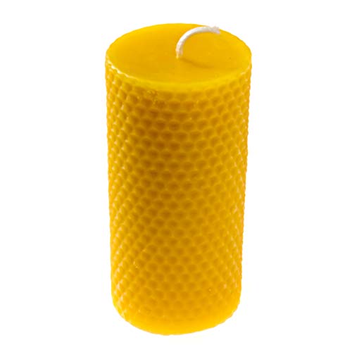 Alternative Imagination 100% Pure Beeswax Pillar Candle (2x5 Inch), 55 Hour, Hexagon Design, Hand-Poured, Made in USA