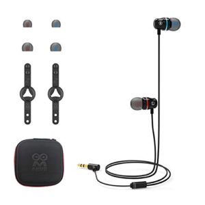 amvr noise isolating earbuds earphones custom made for meta quest 2 vr headset, with 3d 360 degree sound in-ear headphones and earphone silicone holders (black)