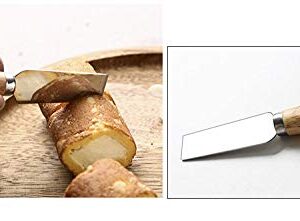 WOIWO Stainless Steel Cheese Knife Cheese Wooden Handle Cream Knife Pizza Knife Baking Kit Cheese 4-Piece Set