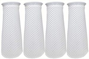 smasor filter sock for saltwater aquariums 4 inch ring by 11.8 inch aquarium filter sock for freshwater/saltwater aquariums. 3d honeycomb design filter sock use in sumps/overflows(4-pack)