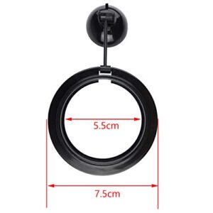 Zelerdo 4 Pack Aquarium Fish Feeding Ring with Suction Cup, Square and Round Shape, Black