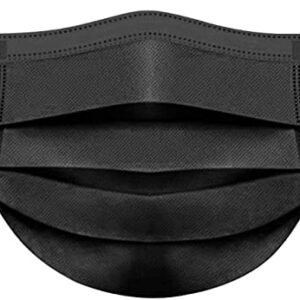 100 PCS Kids Black Face Mask - Breathable, Premium Designed Kids Mask with Longer Earloops Disposable Mask for Indoor and Outdoor Use