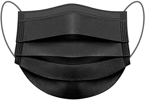 100 PCS Kids Black Face Mask - Breathable, Premium Designed Kids Mask with Longer Earloops Disposable Mask for Indoor and Outdoor Use