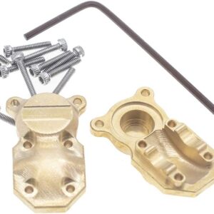 CODA RACING Brass Diff Cover Front&Rear for AXIAL SCX24 Deadbolt C10 Gladiator Brocon Upgrades 1/24 RC Crawler Car