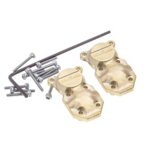 CODA RACING Brass Diff Cover Front&Rear for AXIAL SCX24 Deadbolt C10 Gladiator Brocon Upgrades 1/24 RC Crawler Car